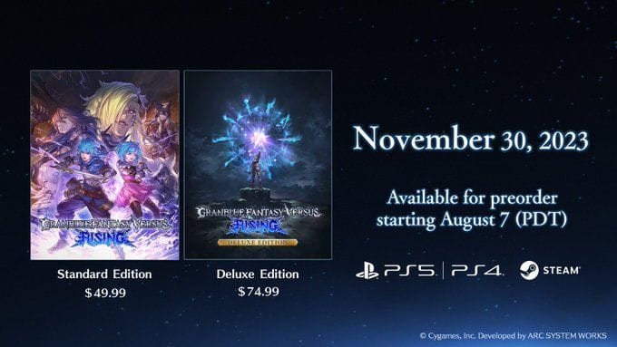 Granblue Fantasy Versus: Rising release date revealed - Pre-order ...