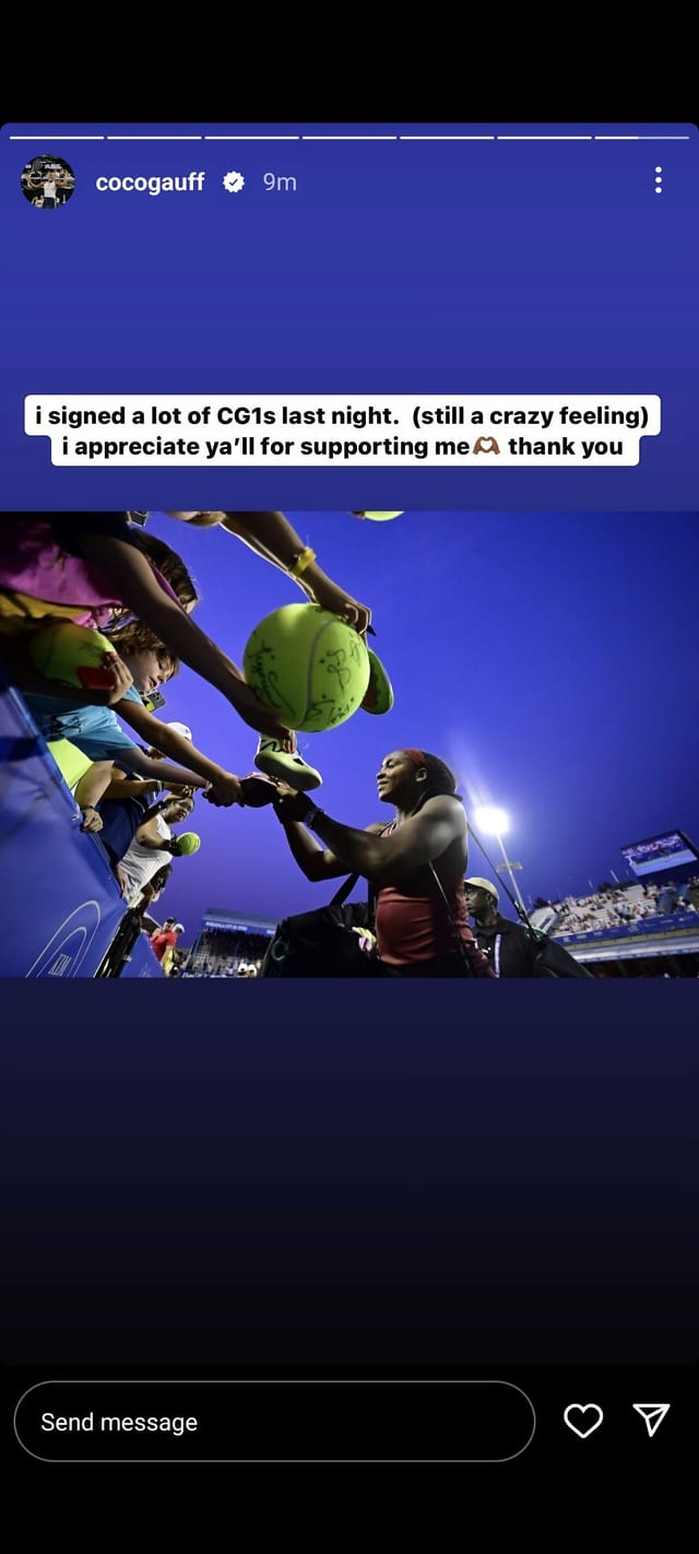 "Signed a lot last night; Crazy feeling" - Coco Gauff shows gratitude ...