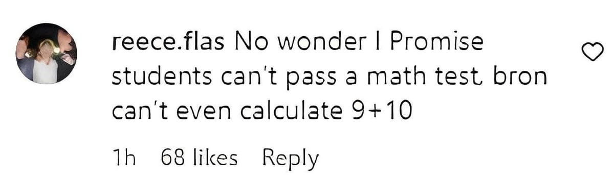 "No wonder I Promise students can’t pass a math test” – LeBron James ...
