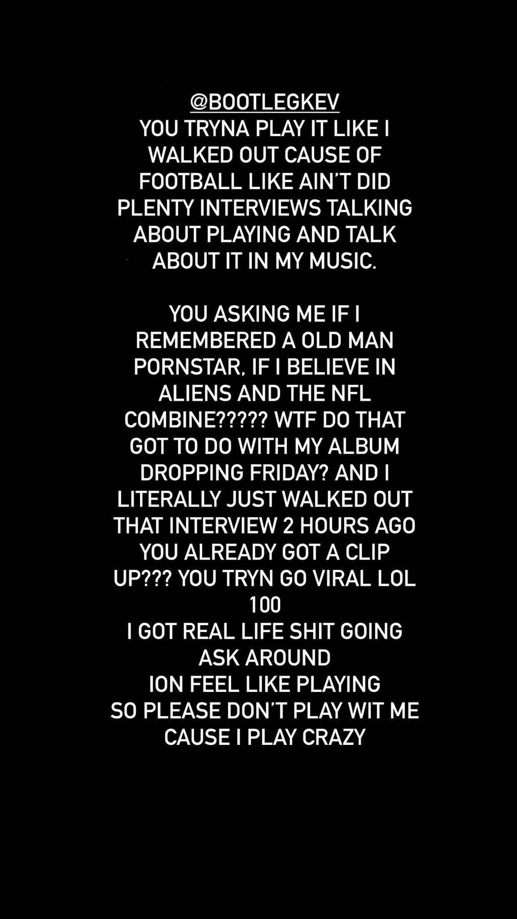 Ex-NFL prospect turned rapper Est Gee comes clean on walking out mid ...