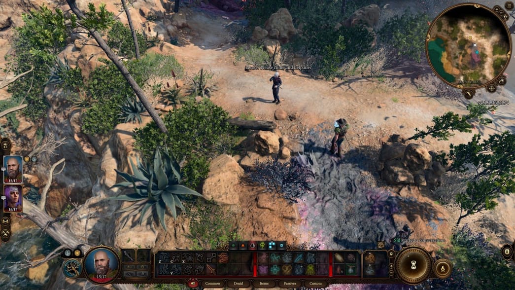 How to move the Scuffed Rock on Ravaged Beach in Baldur's Gate 3
