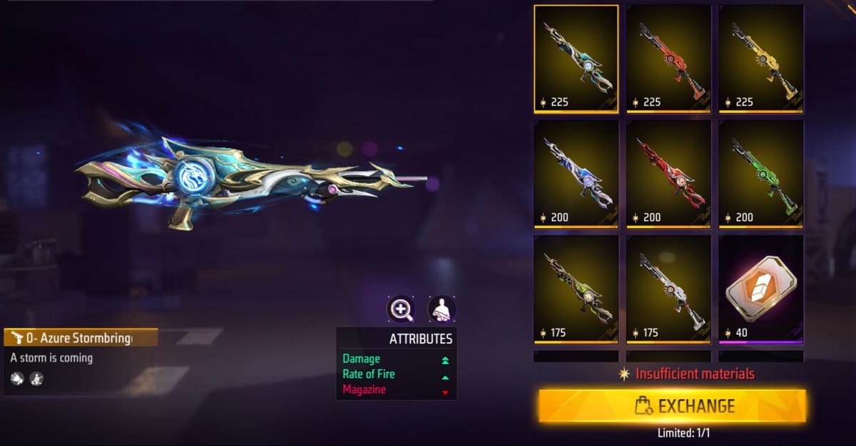 Free Fire MAX M1014 x M60 Ring: How to get legendary gun skins