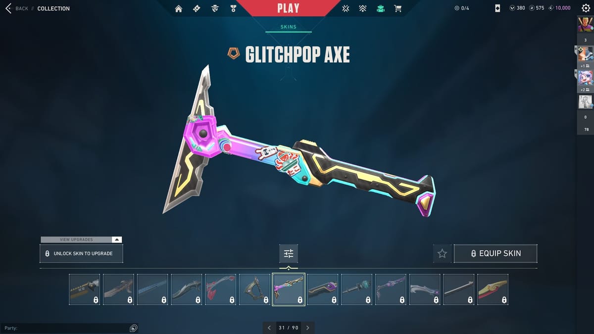 Valorant GlitchPop skins ranked from worst to best