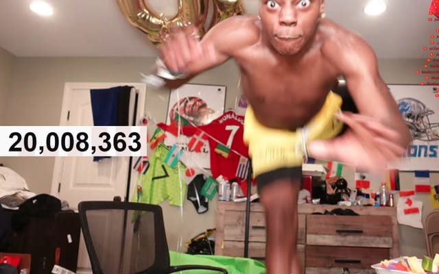 "Let me call 911" - IShowSpeed's 20 million subscriber celebration ...