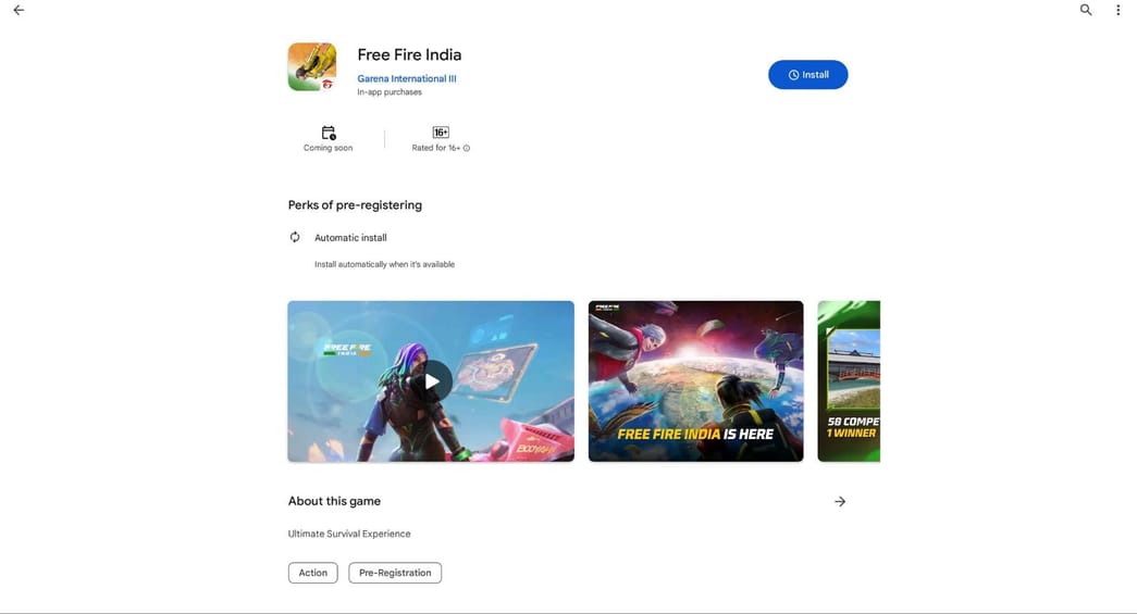 How to download Free Fire India