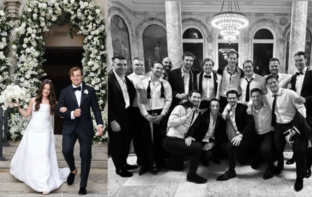 IN PHOTOS: Multiple NHL stars in attendance at Charlie McAvoy's wedding ...