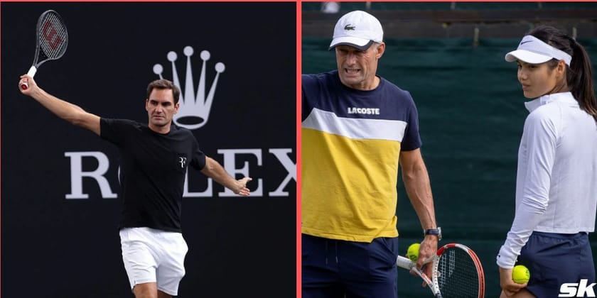 "Don't think Roger Federer needs my advice at all but I'll sit there ...