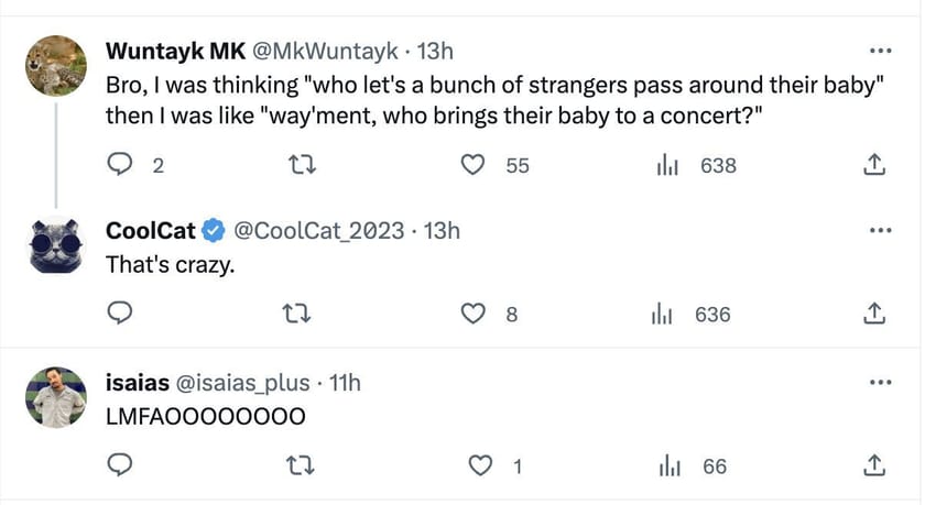 "Parenting leaves the chat": Flo Rida - crowd surf baby video leaves ...