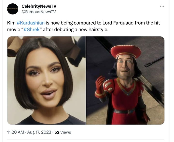 "She's cooked permanently": Kim Kardashian's Lord Farquaad comparison ...