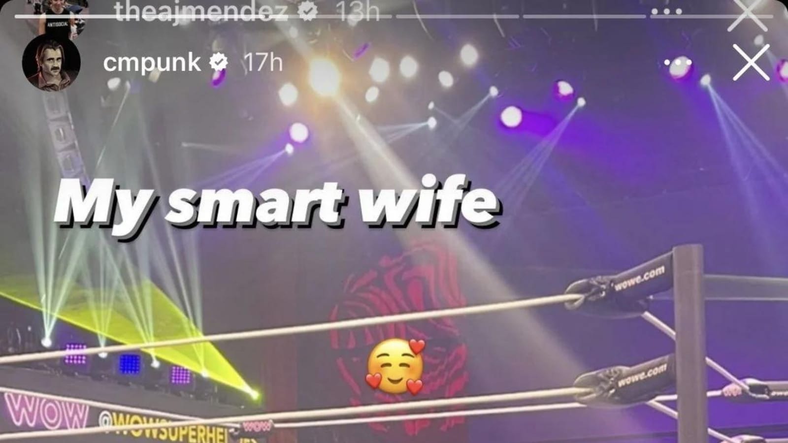 CM Punk shares a three-word message after his wife AJ Lee's departure ...