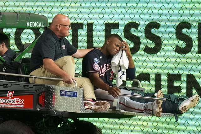 How did Stone Garrett get injured? Nationals outfielder carted off the ...
