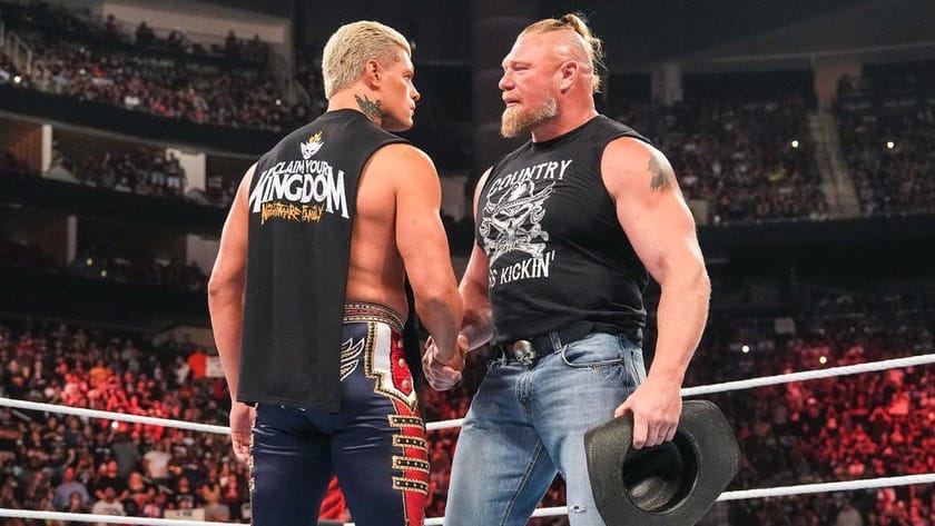 Backstage update on Brock Lesnar and Cody Rhodes' match at WWE ...