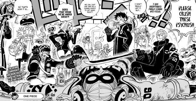 One Piece Chapter 1089 raw scans: Garp and Luffy's antics shock the ...