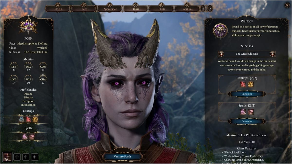 Top 20 Warlock names for Baldur's Gate 3