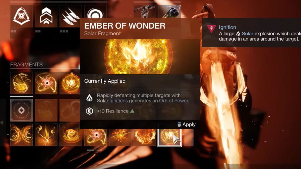 5 best Destiny 2 Solar Fragments for Warlocks