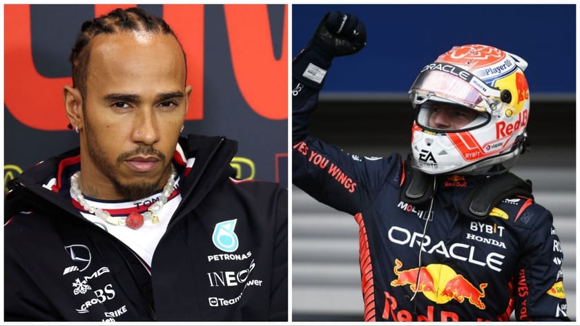 "He couldn't even beat Max when he had a better car" - Fans divided on Lewis Hamilton's comments ...