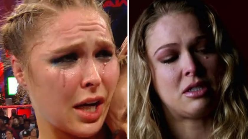 Ronda Rousey bursts into tears during WWE RAW