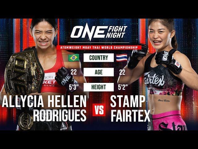 FREE FULL FIGHT: Allycia Hellen Rodrigues stuns Stamp Fairtex to claim ...