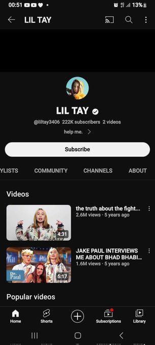 "Getting EXTREMELY SCARY": Lil Tay's 'Help Me' YouTube bio debunked as description leaves ...