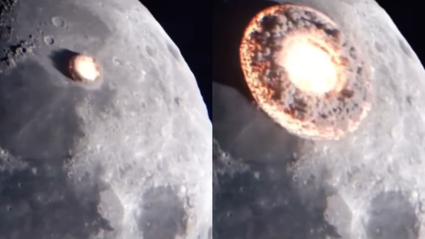 Asteroid Strikes The Moon