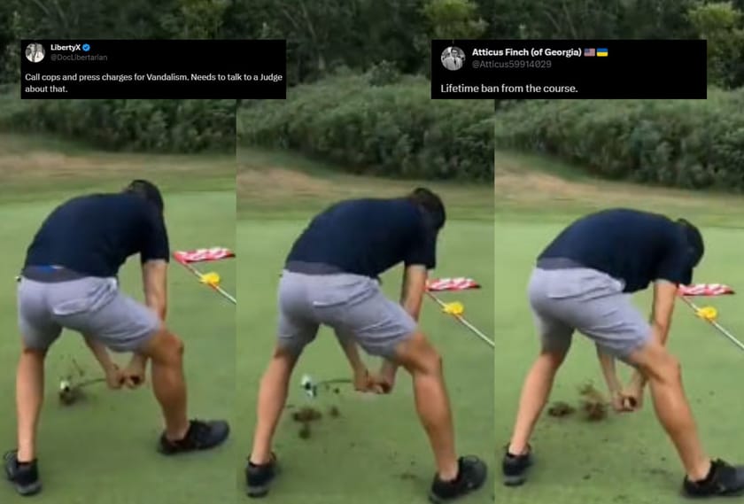 "Call cops and press charges for Vandalism" - Outrage among golf fans ...