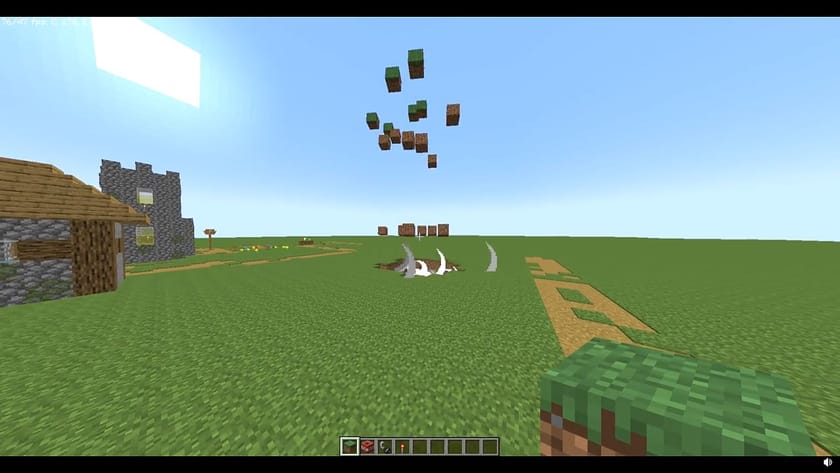 Minecraft player creates realistic TNT to blow up village