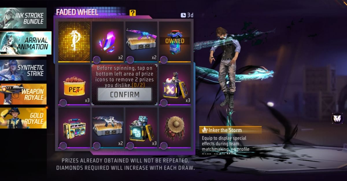 Free Fire MAX Ink Ring Luck Royale guide: Get Ink Stroke bundle, price ...
