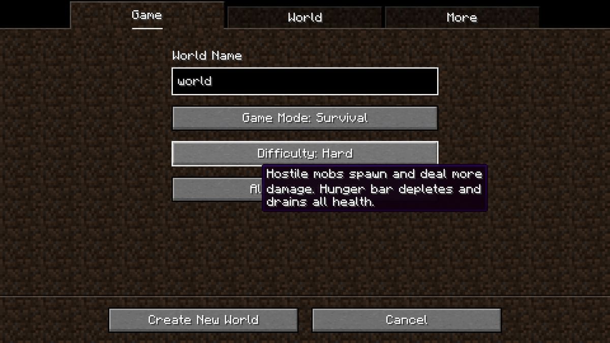How to change difficulty in Minecraft