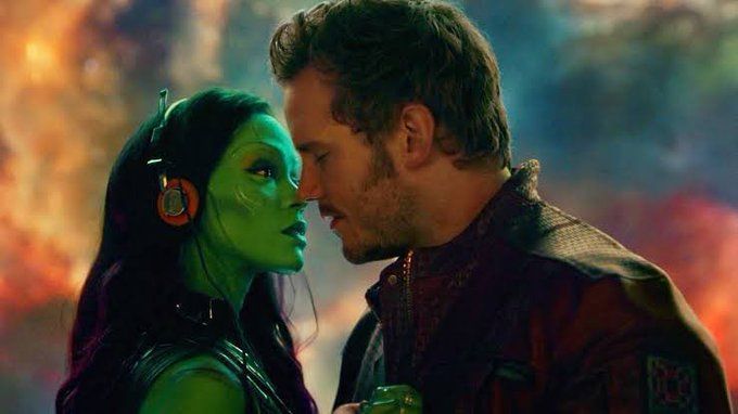 Guardians Of The Galaxy Gamora And Star Lord Space