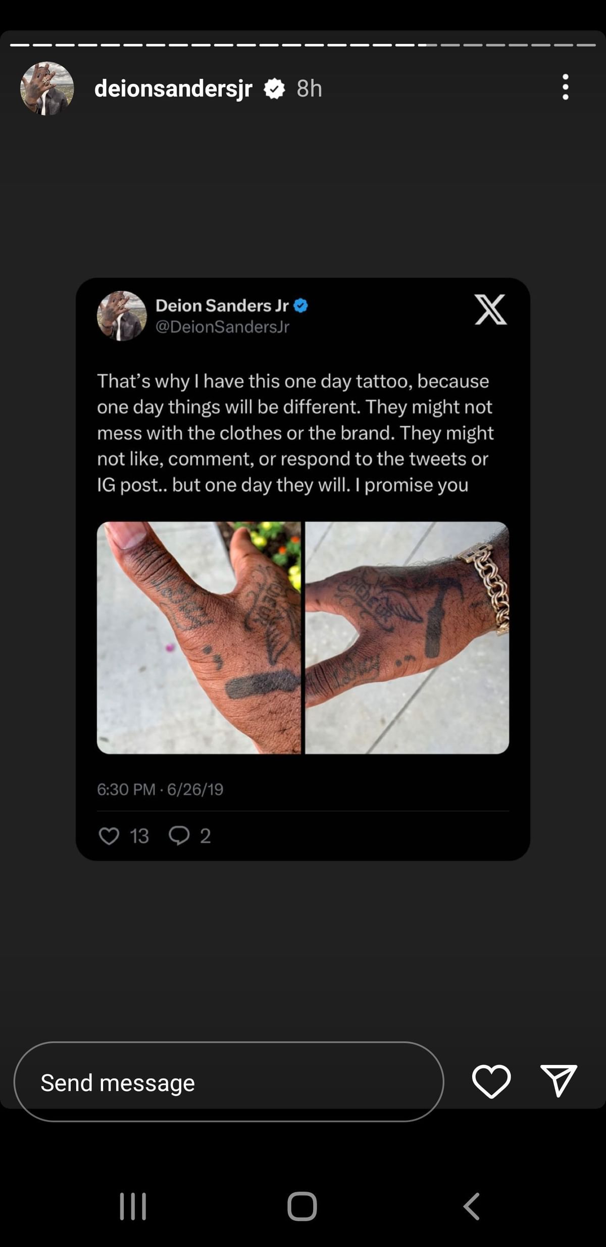 Coach Prime's eldest son Deion 'Bucky' Sanders Jr reveals emotional ...