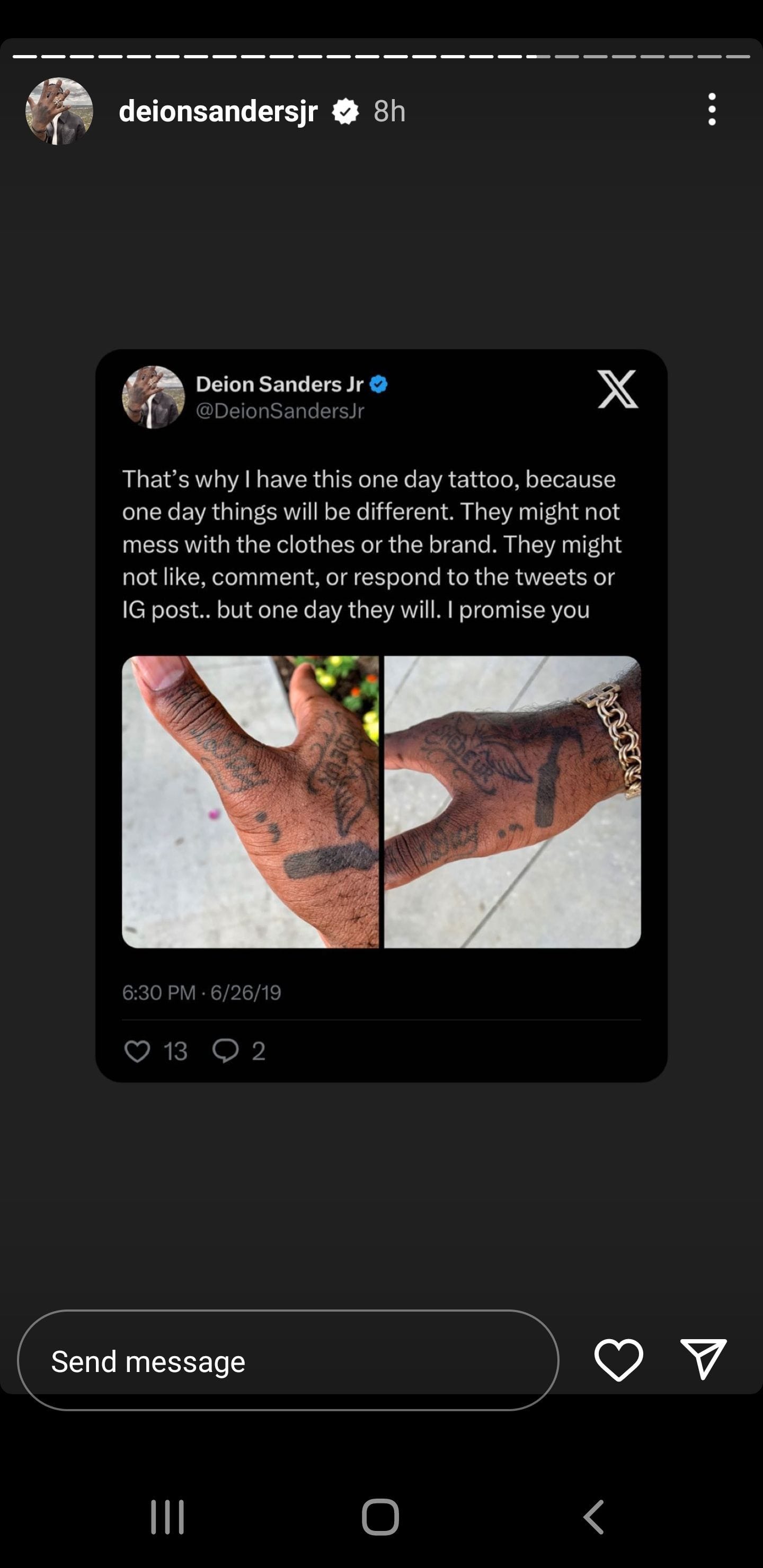 Coach Prime's eldest son Deion 'Bucky' Sanders Jr reveals emotional ...