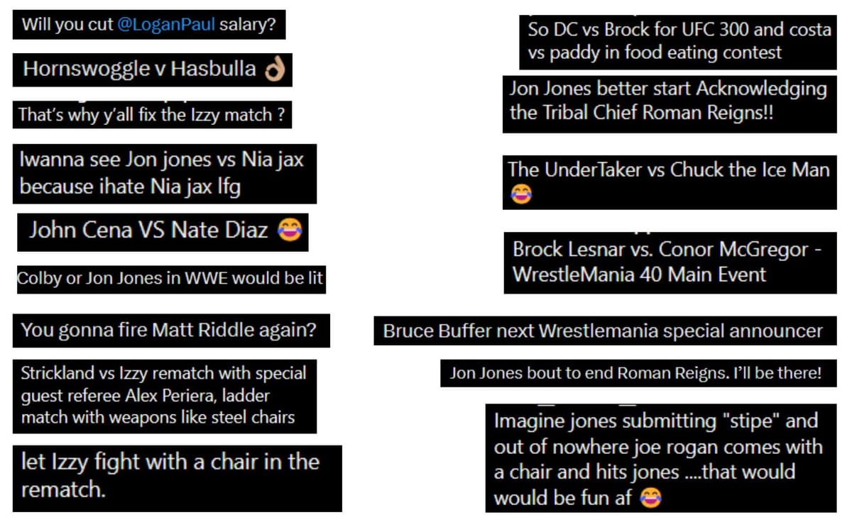 UFC and WWE merger: "Joe Rogan comes with a chair and hits Jones ...