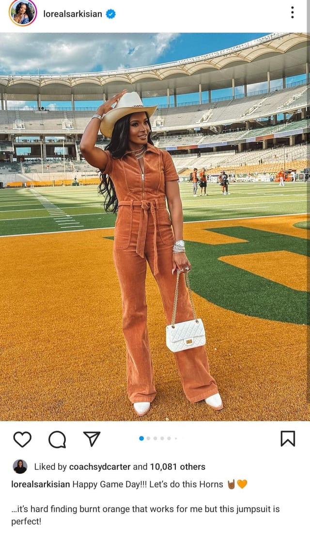 Fans react to Steve Sarkisian’s wife Loreal’s game-day outfit against ...