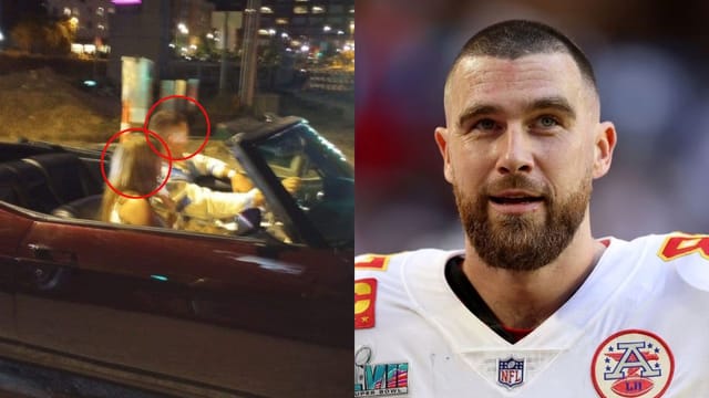 Travis Kelce addresses viral Taylor Swift images in his 1970 Chevy ...