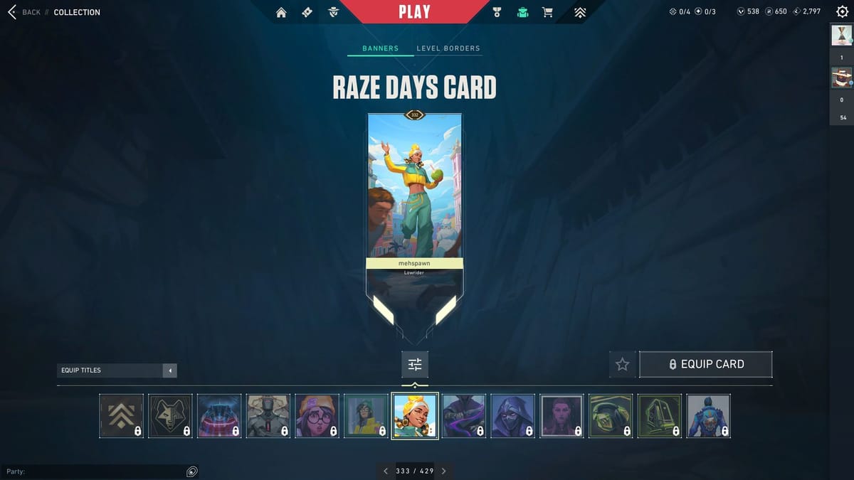 5 best Raze Player Cards to buy from Valorant's Accessories Store