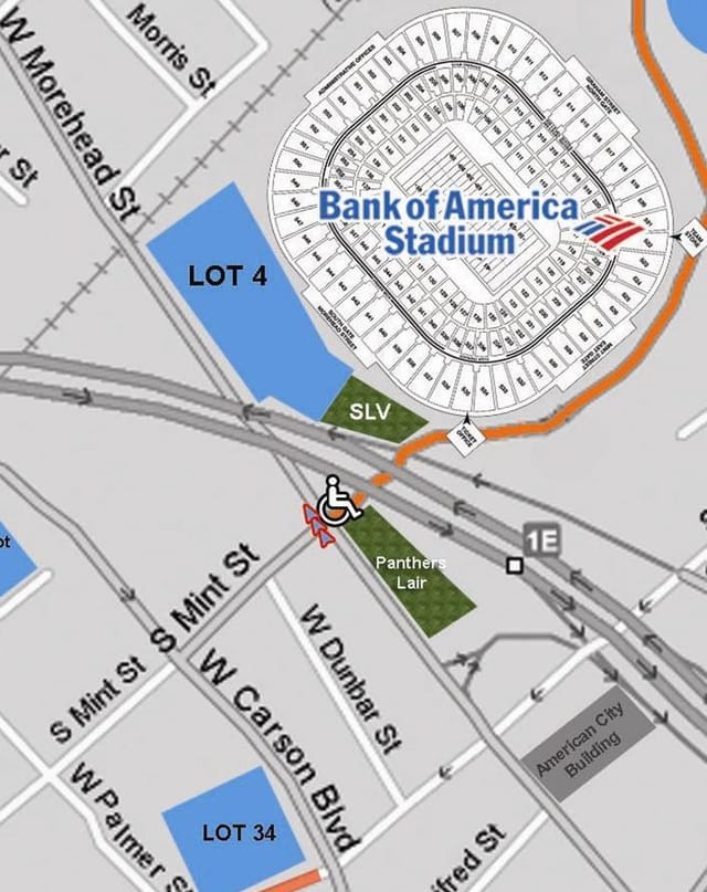 What is the capacity of Bank of America Stadium?