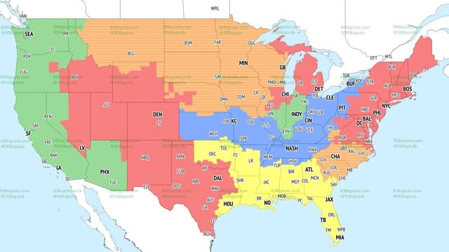 NFL Week 4 Coverage Map 2023: TV schedule, channel and broadcast ...