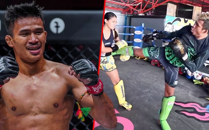 WATCH: Superlek trains with Rodtang’s wife in preparation for megafight