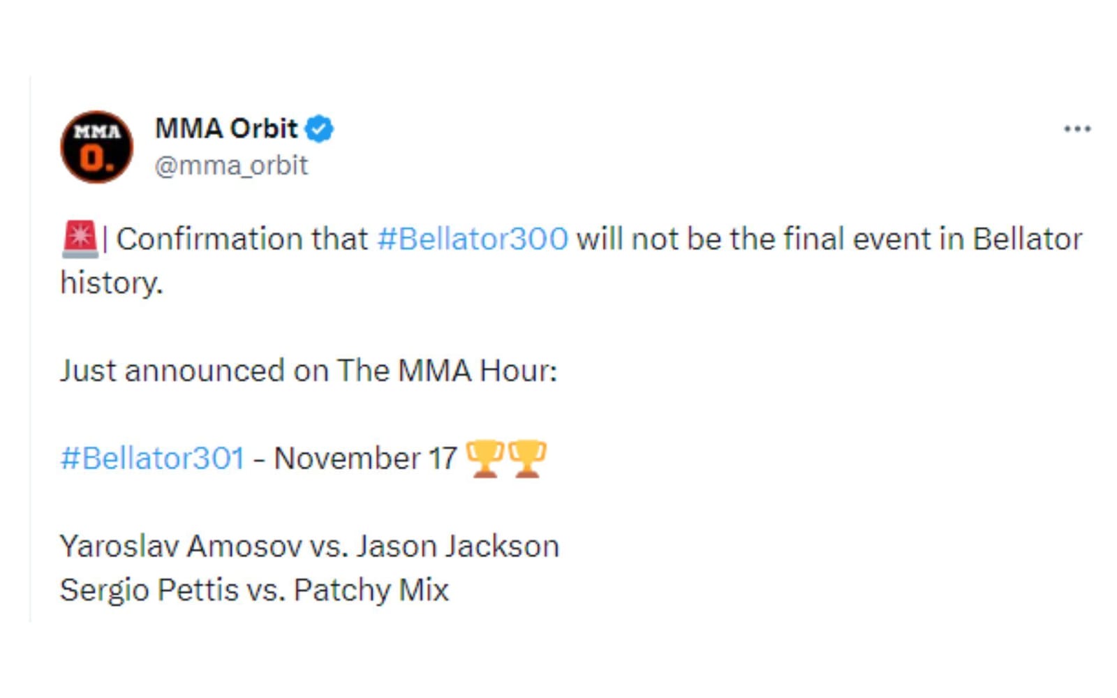 Bellator champions: Breaking: Bellator 300 not the end, 2 title fights ...