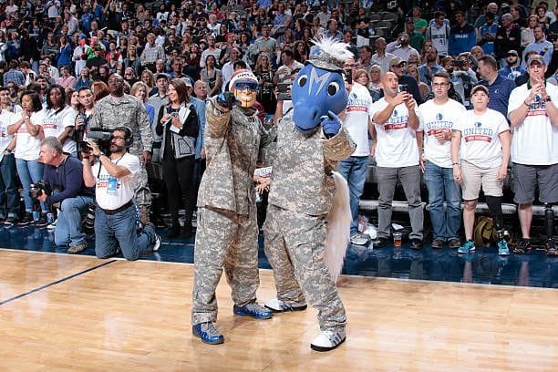 Who are the Dallas Mavericks mascot, Mavs Man and Champ?