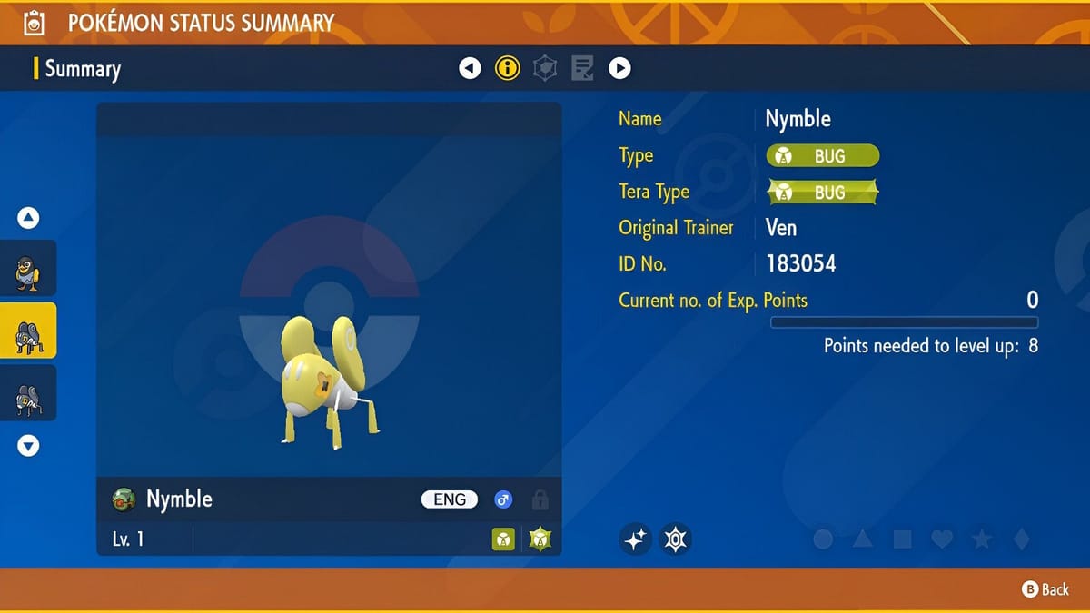 Pokemon GO Shiny Nymble and Shiny Lokix guide