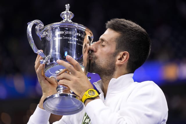 Unvaccinated Novak Djokovic being awarded 'Shot of the Day' presented ...