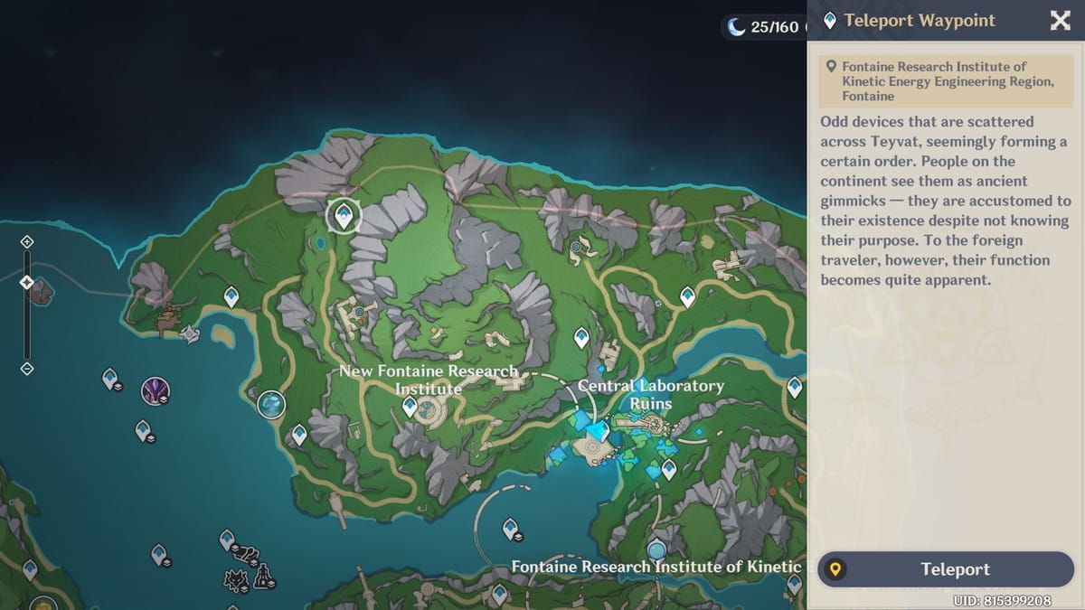 Genshin Impact: Central Laboratory Ruins Teleport Waypoint location and ...