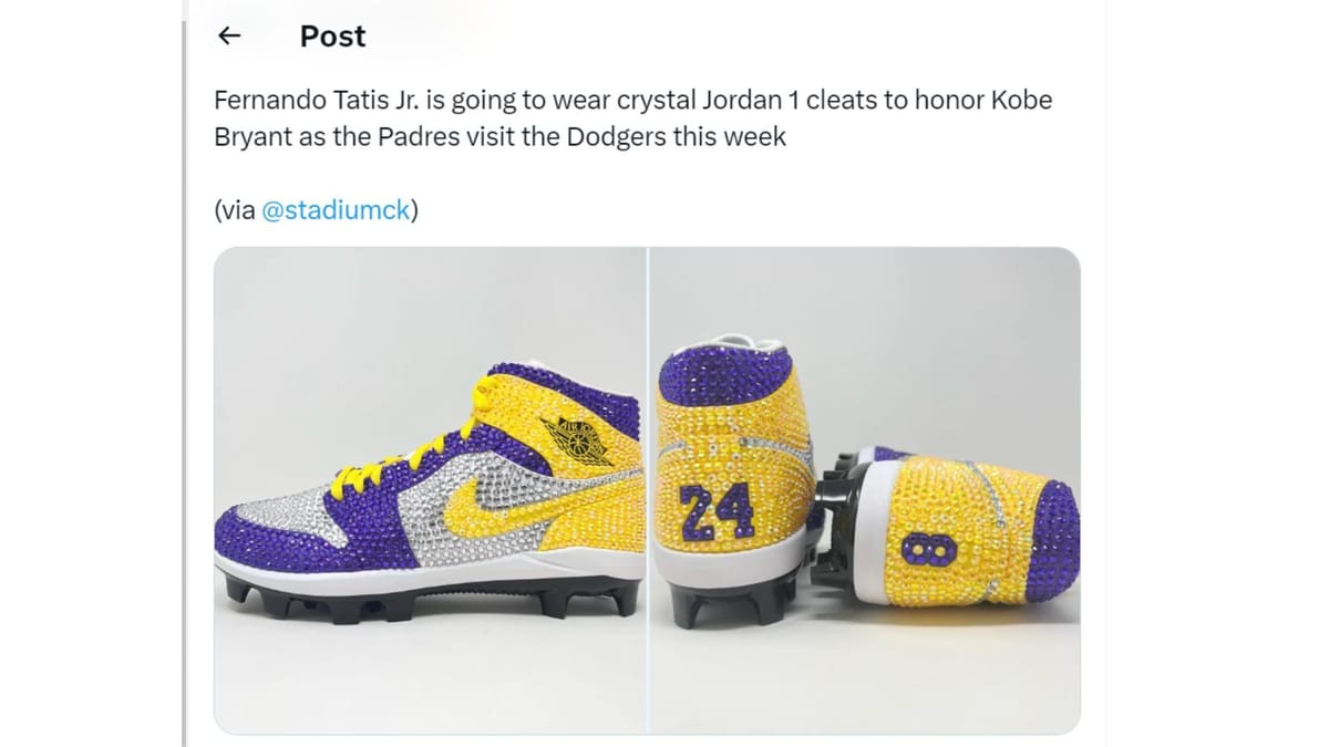 Fernando Tatis Jr.'s custom Jordan cleats to honor Kobe Bryant ignites ...