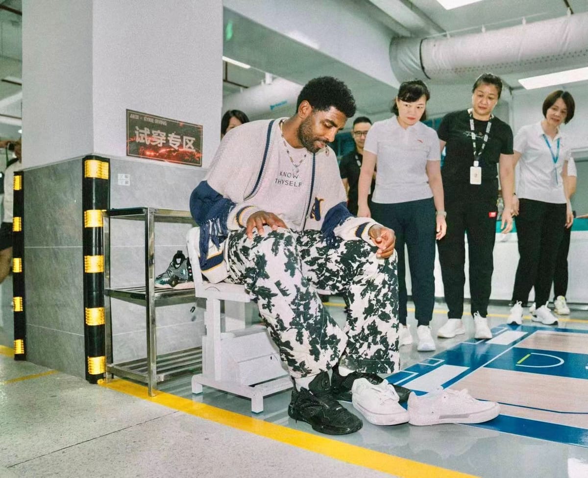 In Photos: Kyrie Irving unveils his new Anta sneaker & logo on his ...