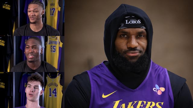 Watch: LeBron James stuns Lakers' rookies with unexpected appearance at ...