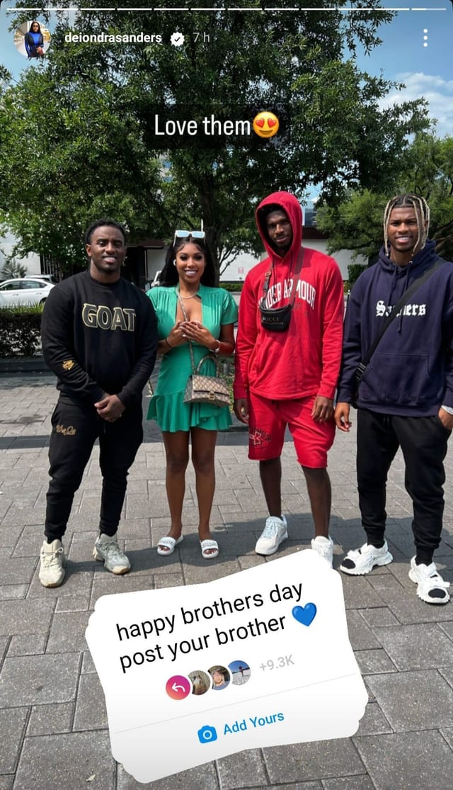 Deiondra Sanders gives a shoutout to brothers Shedeur and Shilo Sanders ...