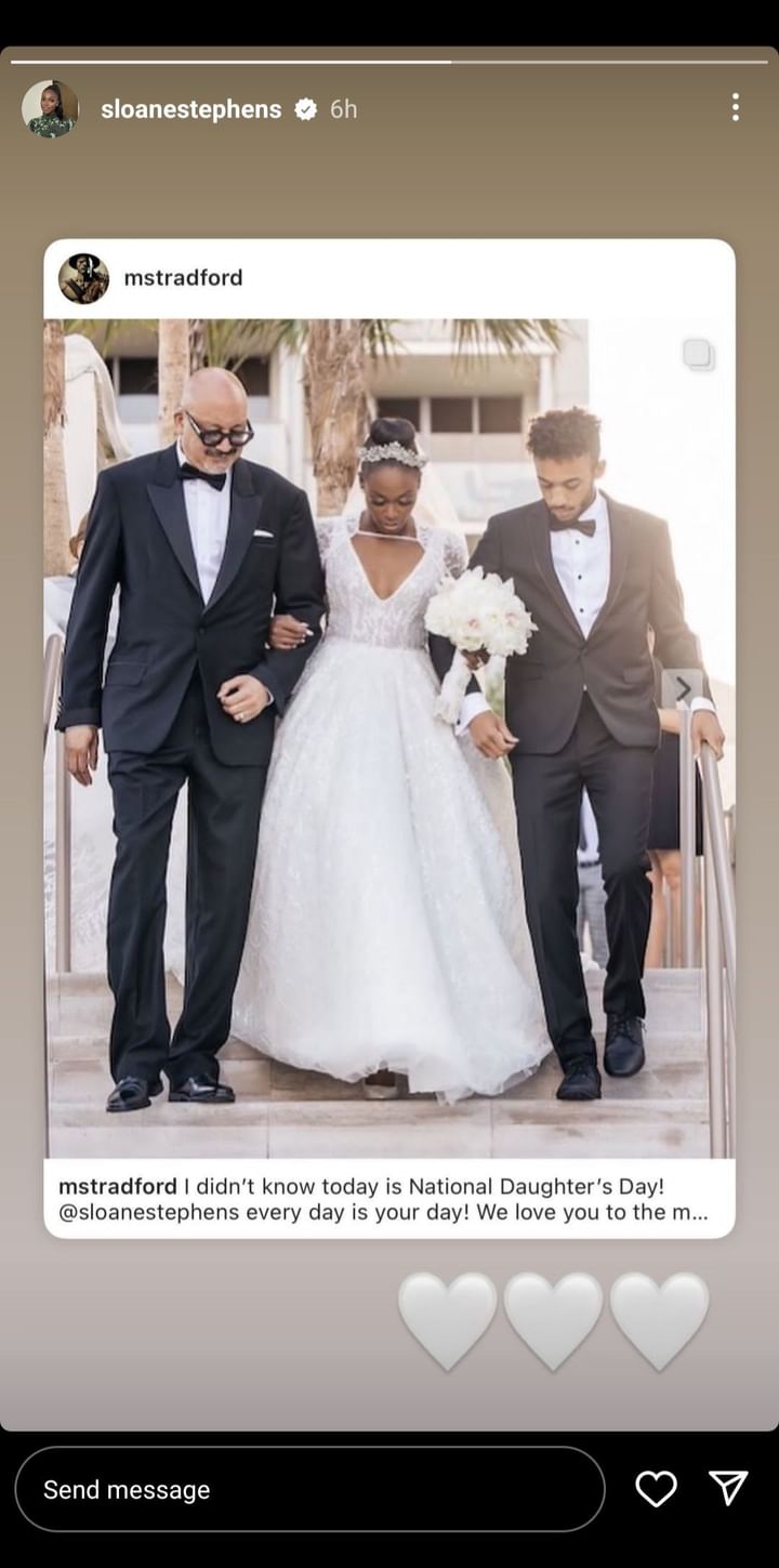 US Open: Sloane Stephens receives a heartfelt wish on Daughter's Day ...