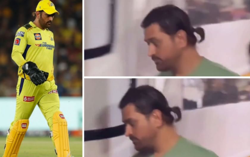 [WATCH] MS Dhoni spotted in new look with ponytail