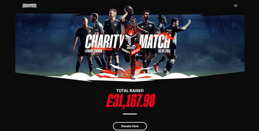 What charity is the Sidemen Charity Match 2023 for? Prize money and more